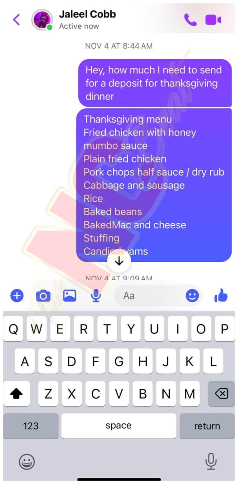 Fayetteville Chef Cobb Scams Family With Thanksgiving Meal