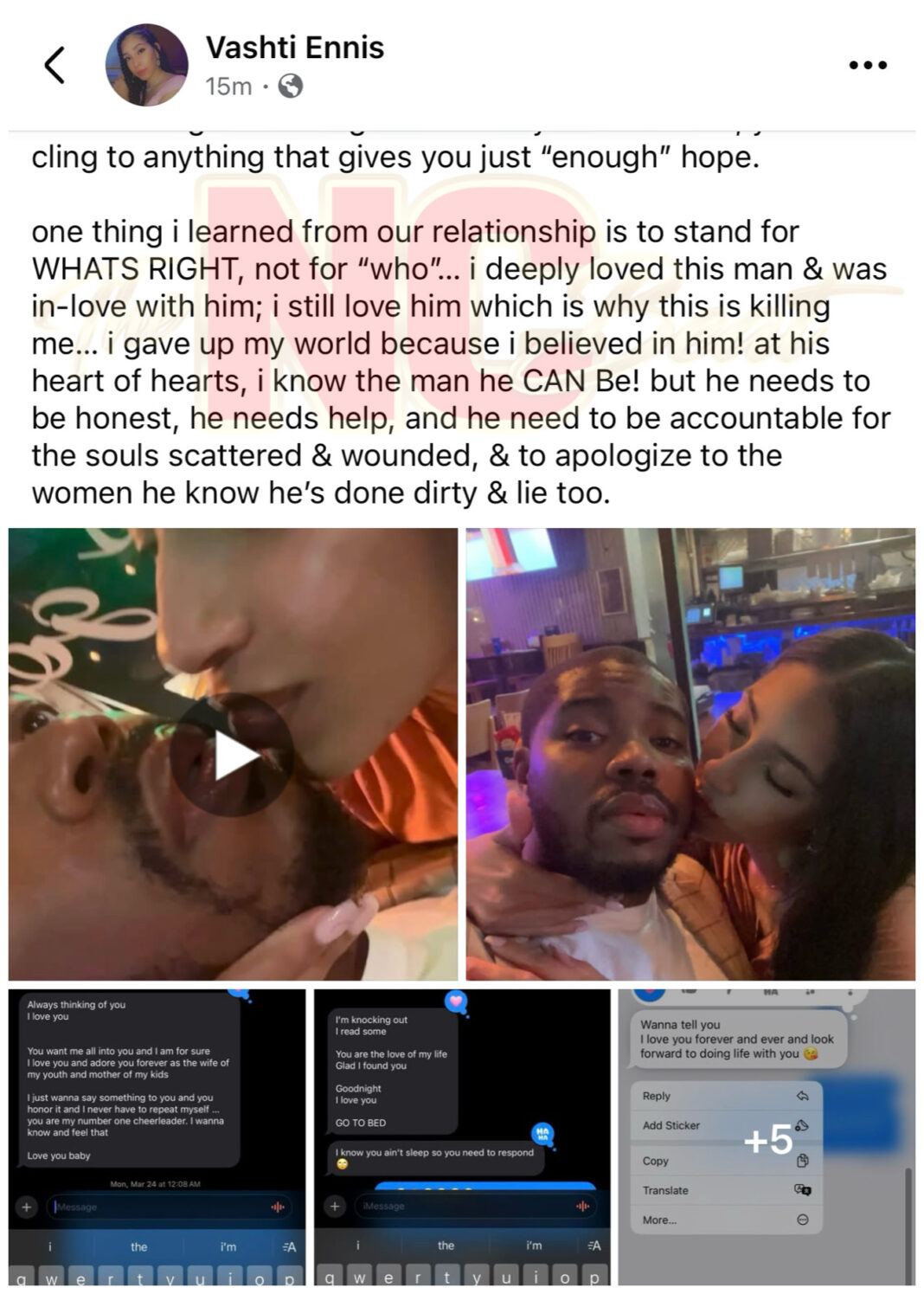 Prophet Brian Carn's Girlfriend Exposes Him On Facebook