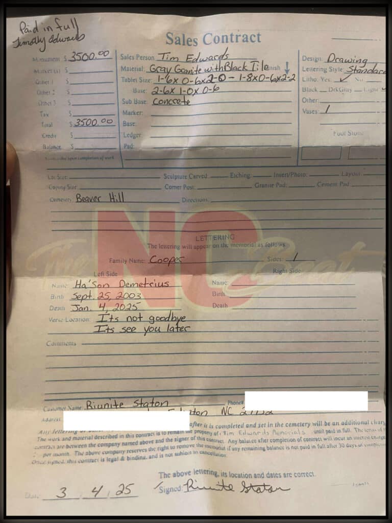 NC Mom Says She Paid Tim Edwards $3,500, Still No Headstone