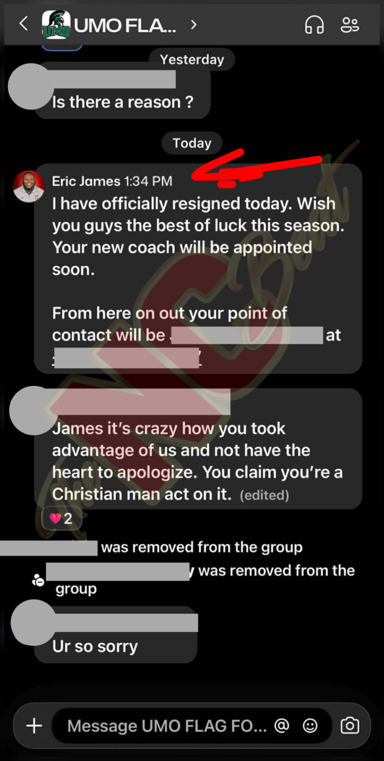 UMO Coach Eric James Resigns Amid Allegations