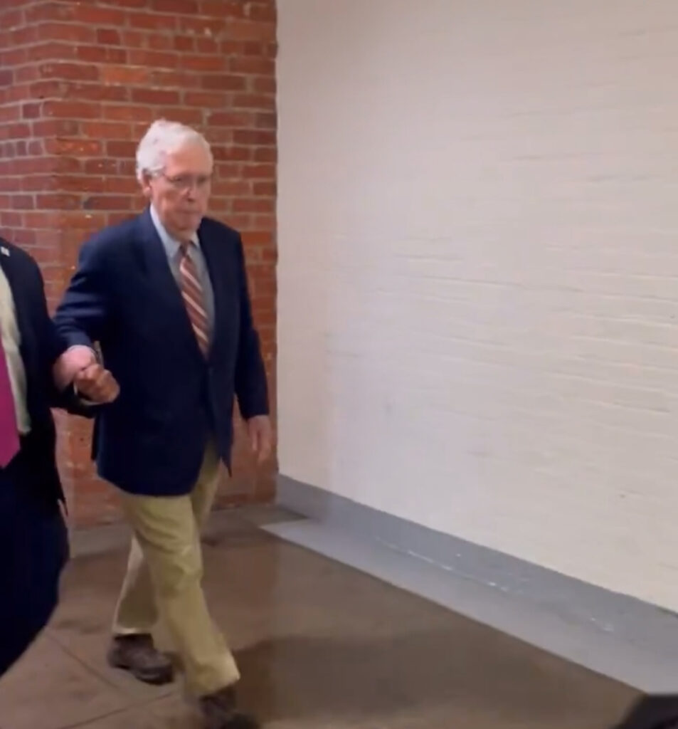 Mitch McConnell Falls Again Inside Senate Building [WATCH]