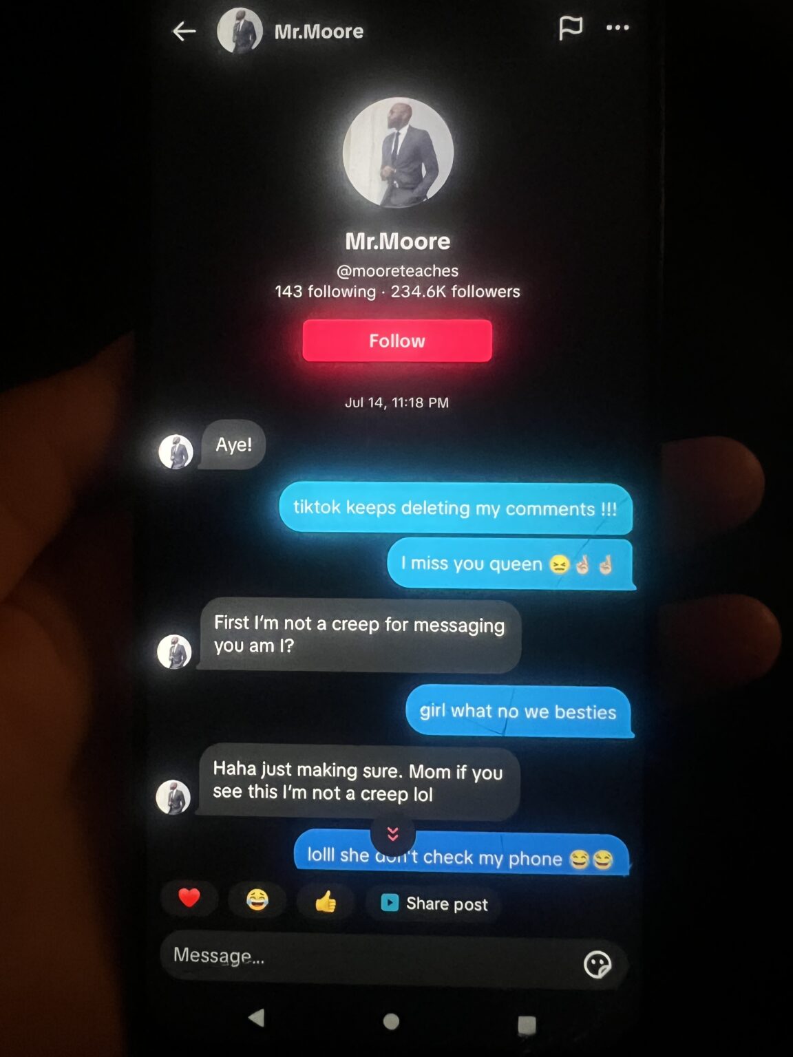 NC Teacher Manley Moore Accused Of Messaging 14-Year-Old