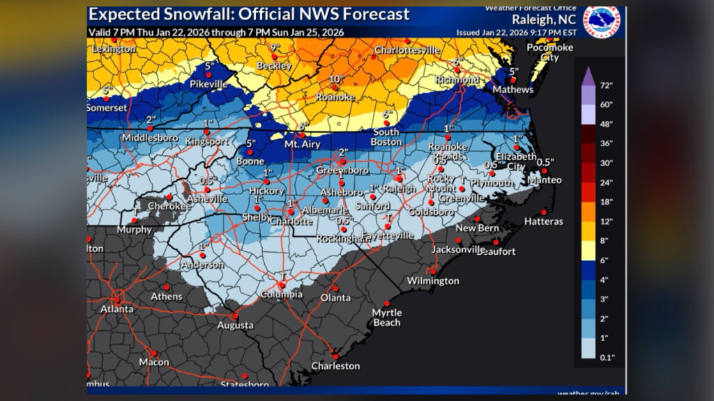 North Carolina Winter Storm Watches Issued As Ice Threatens